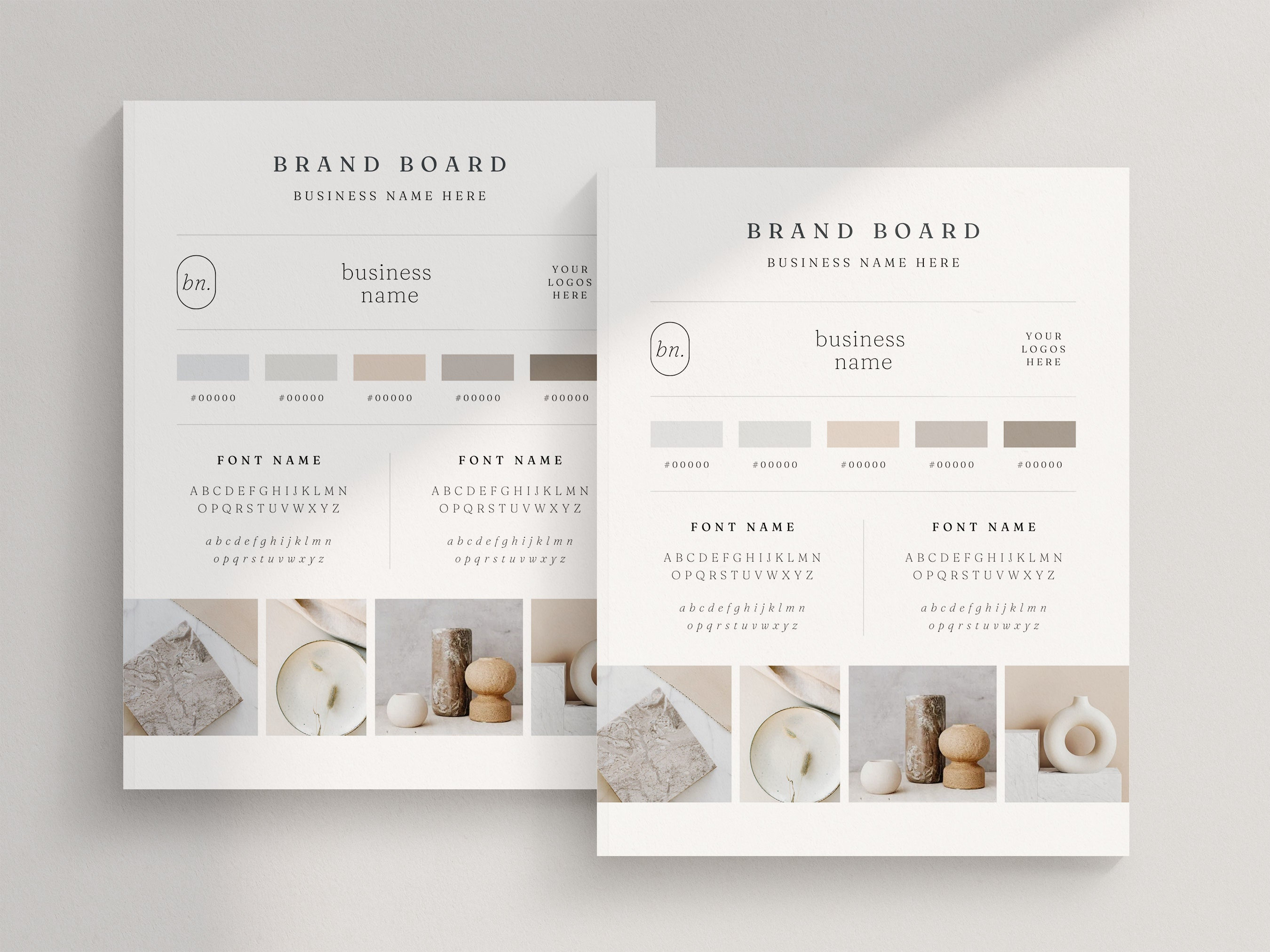 Simple Brand Board Template Mini Brand Kit Template - Etsy