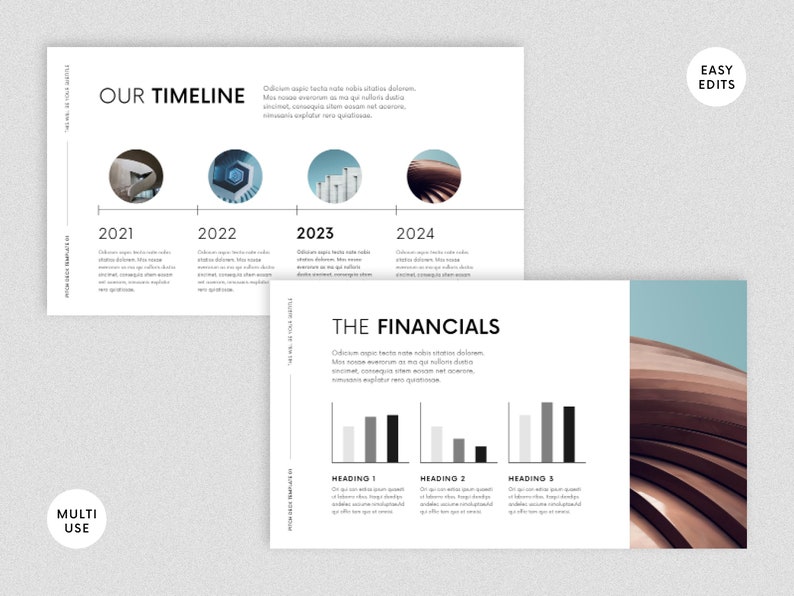 Minimal Slide Deck Template Canva & Indesign Sales Presentation Slides ...