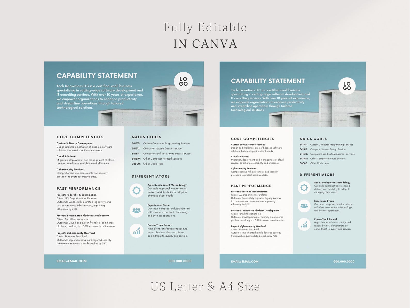 Canva Capability Statement Template: Corporate Business Flyer (US ...