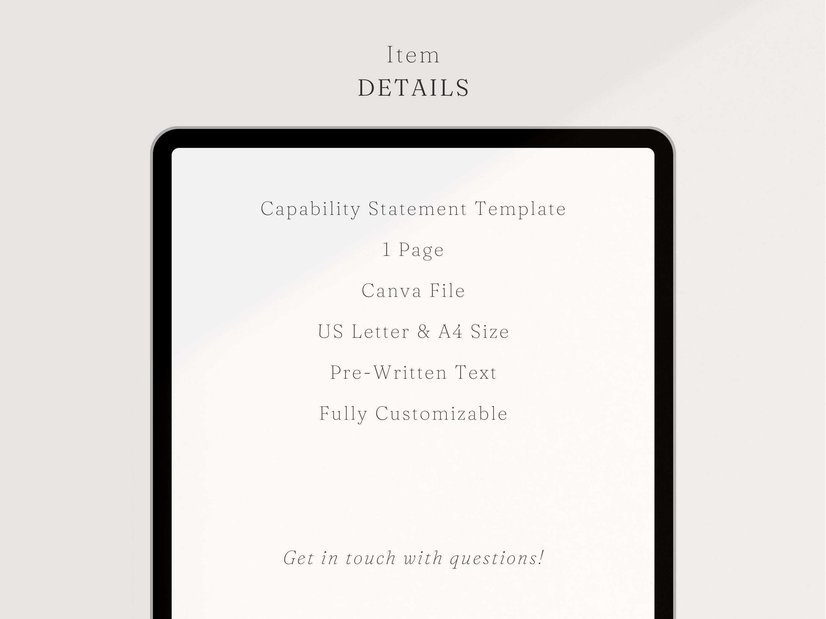 Canva Capability Statement Template: Corporate Business Flyer (US ...