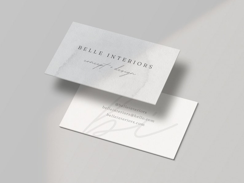 Minimalist Business Card Template Interior Designer Business Card ...
