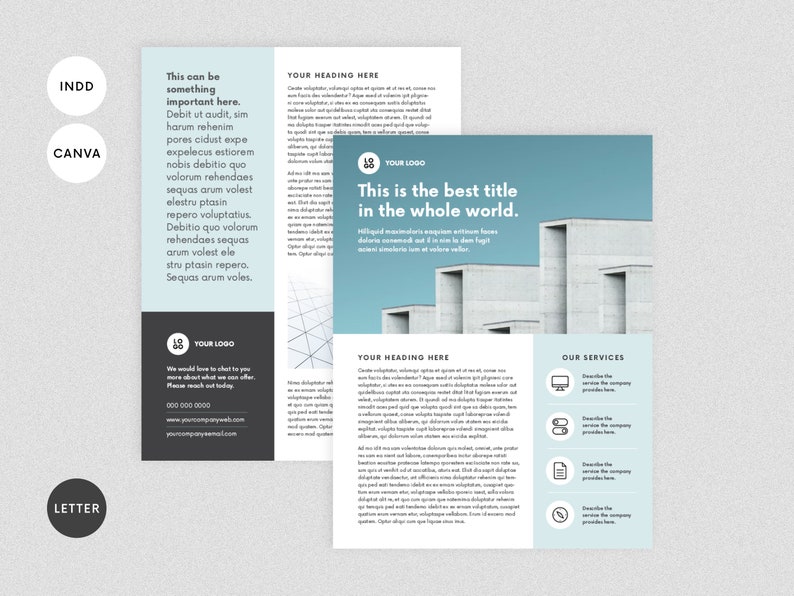 Corporate One Pager Template Canva & Indesign Tech - Etsy