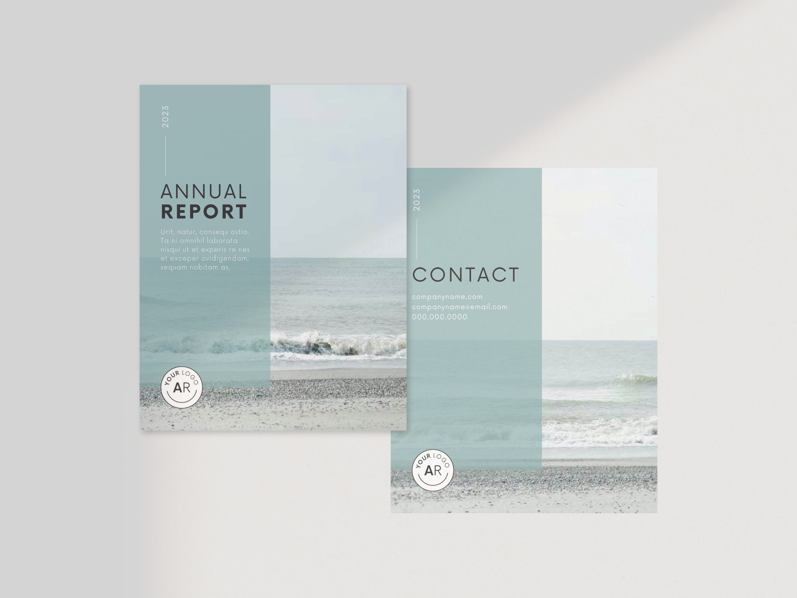 Minimalist Annual Report Template: Canva & Indesign (US Letter) - Etsy