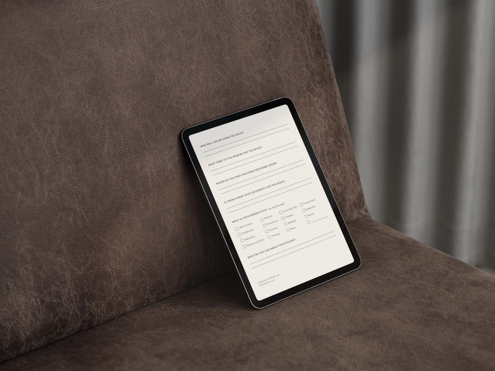 Interior Design Client Questionnaire Template: Canva Onboarding (US ...