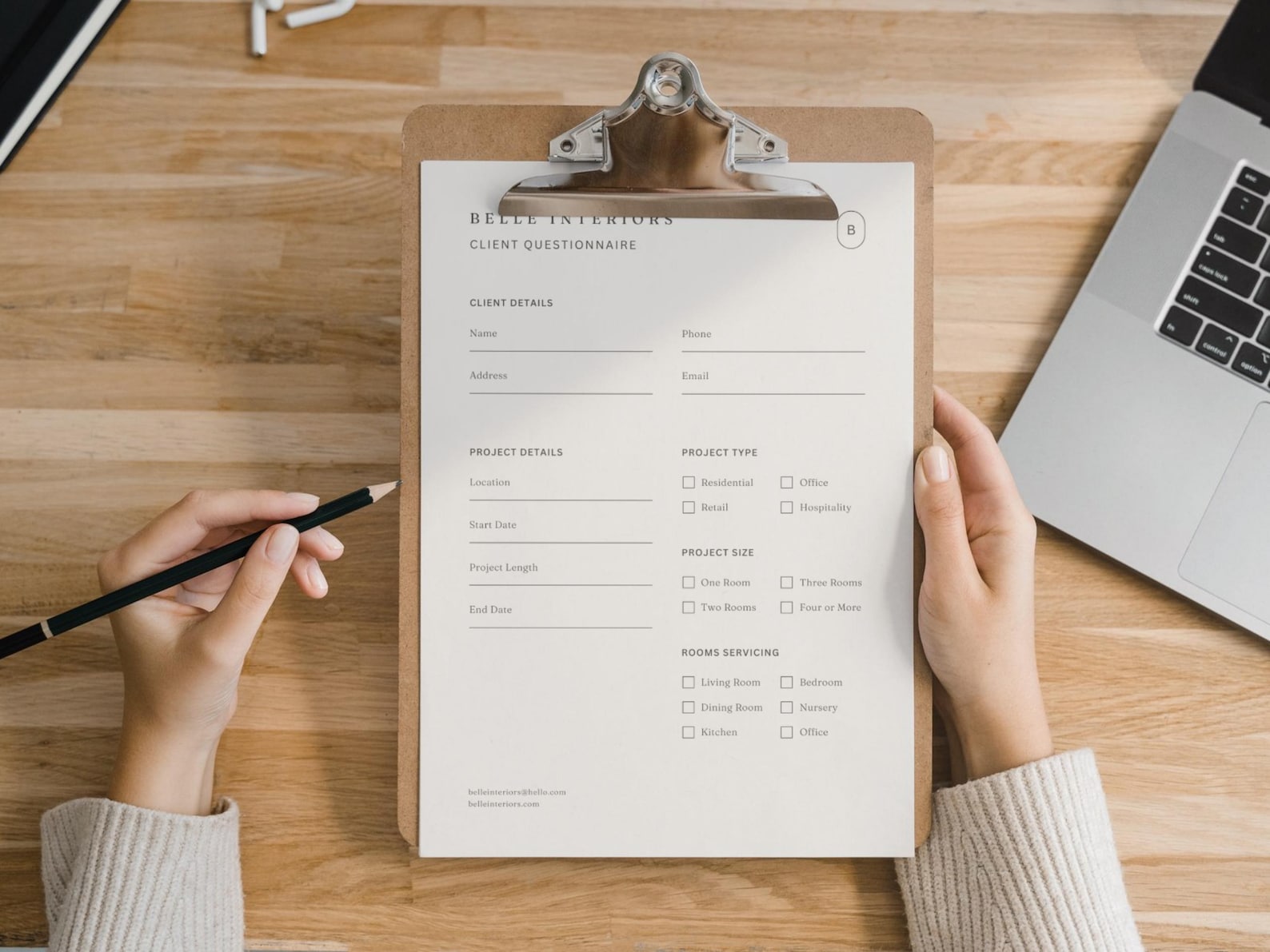 Interior Design Client Questionnaire Template: Canva Onboarding (US ...