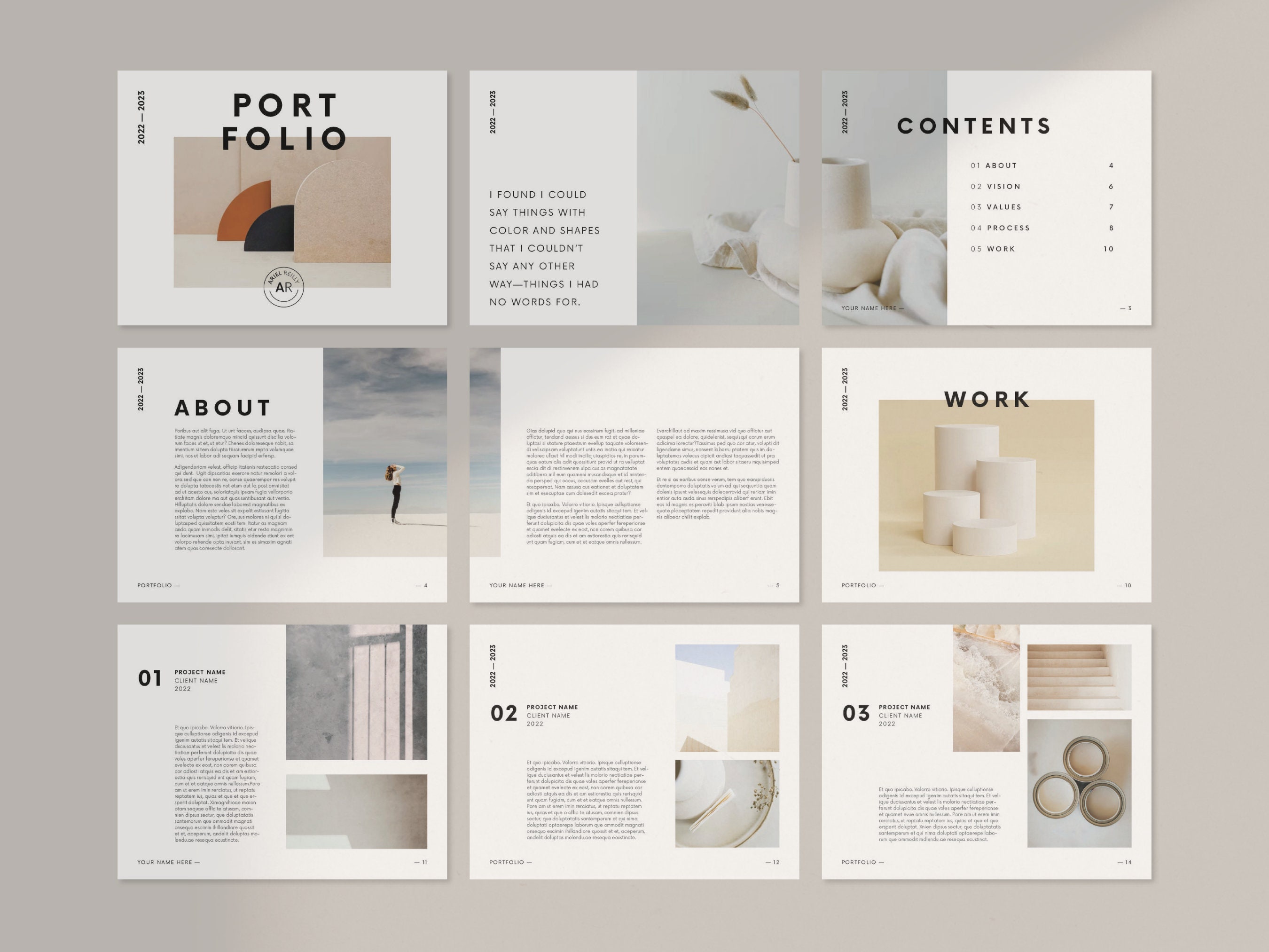 Minimalist Portfolio Template Canva: Creative Lookbook (US Letter) - Etsy