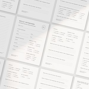 Interior Designer Client Questionnaire Template: Minimalist Design ...