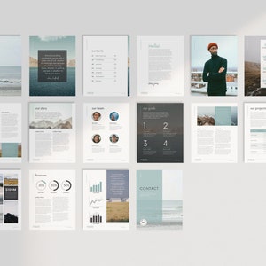 Minimalist Annual Report Template: Canva & Indesign (US Letter) - Etsy