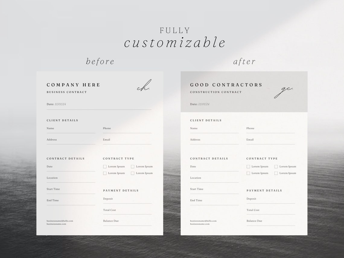 General Service Contract Template: Minimalist Business Agreement (canva ...