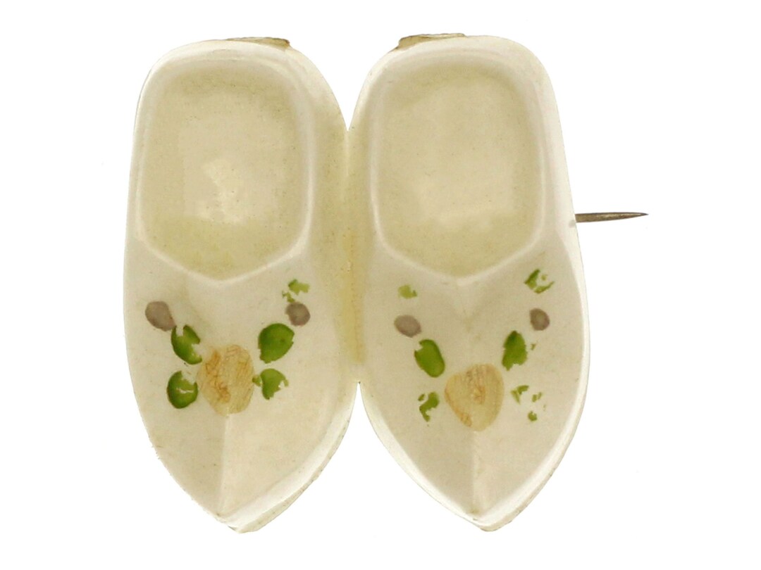 1950s Vintage Nylon Plastic Dutch Clog Shoe Pin, Vintage Plastic Brooch ...