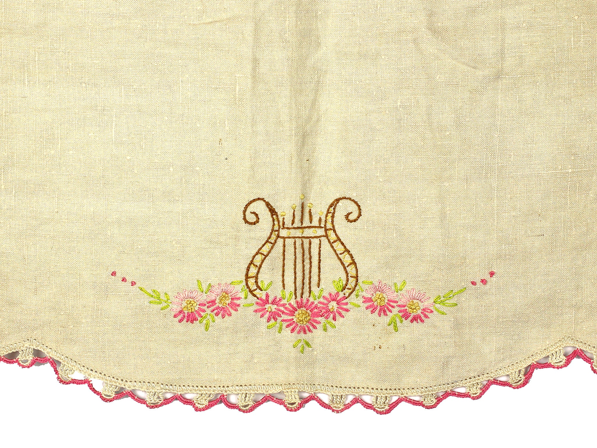 Vintage Mantel Scarf Altar Cloth Ecru Linen Hand - Etsy