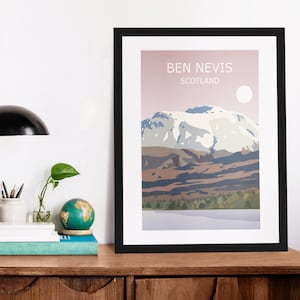 Ben Nevis Art Print, Uk's Highest Peak Landscape, Grampian Mountains ...