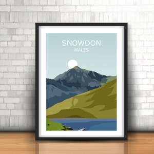DIGITAL DOWNLOAD - Mount Snowdon Printable Art, Wales Landscape ...