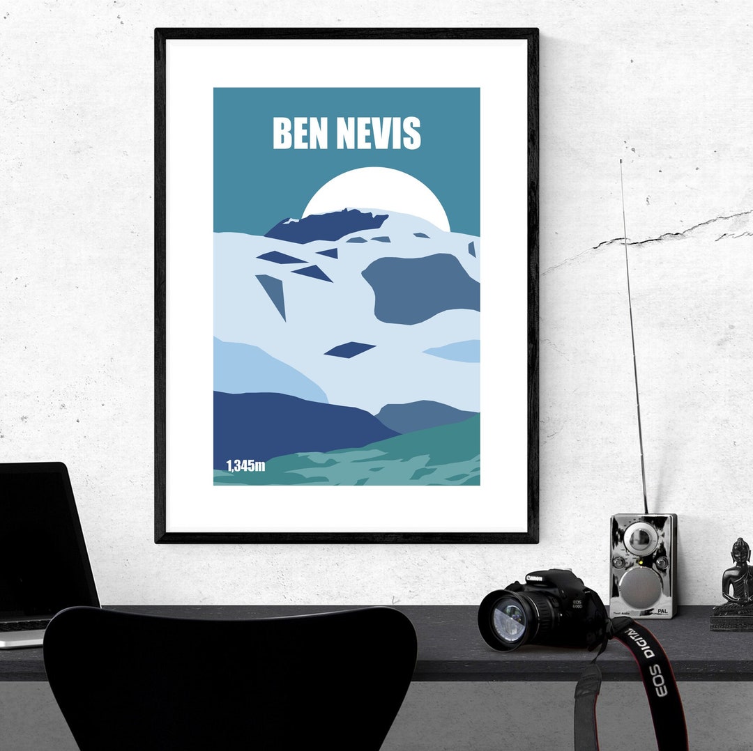 Ben Nevis Art Print, Uk's Highest Peak Landscape, Grampian Mountains ...