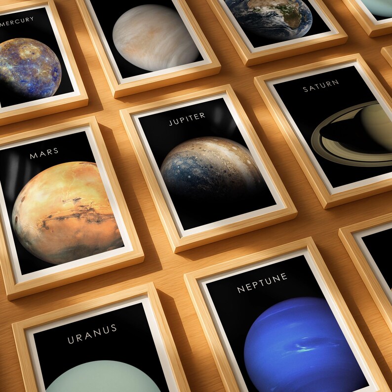 Uranus - Solar System Art Print, Space Themed Home Decor, Minimalist ...