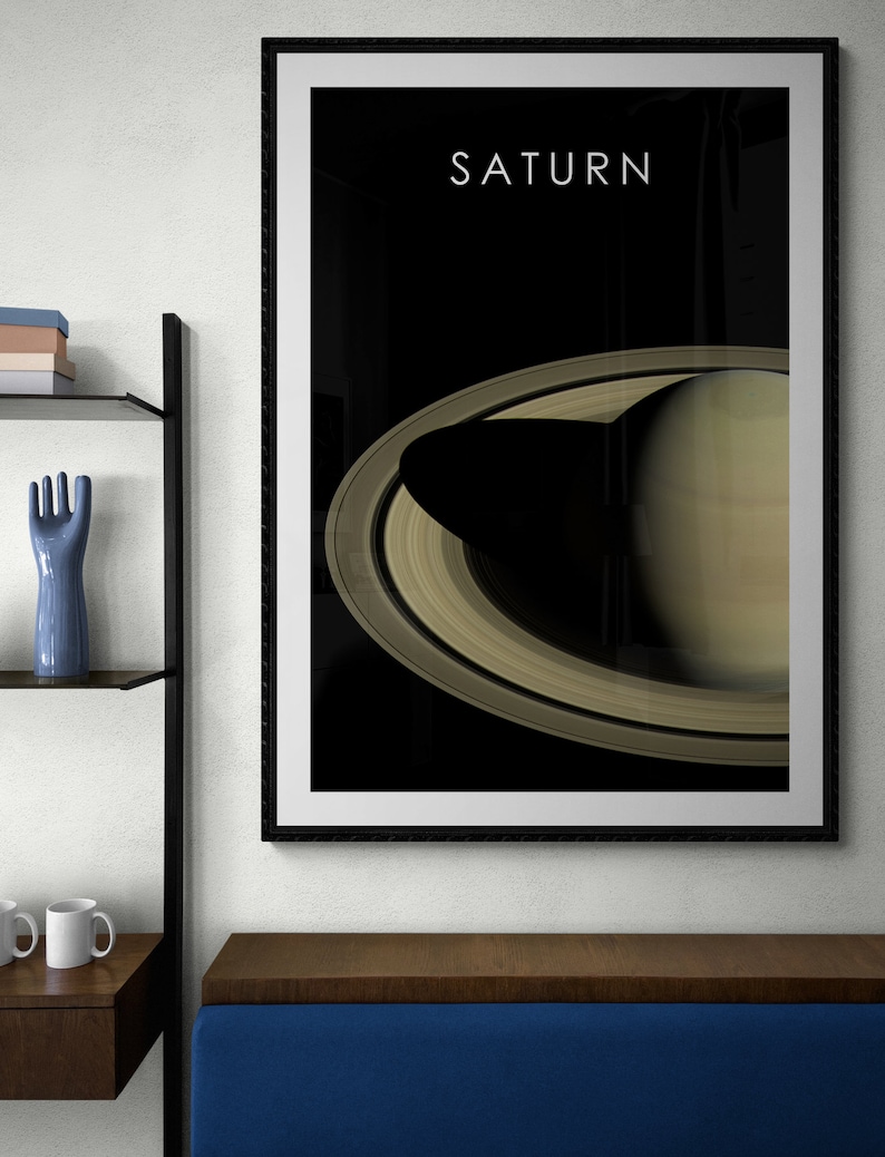 DIGITAL DOWNLOAD - Saturn - Solar System Printable Art, Space Themed ...