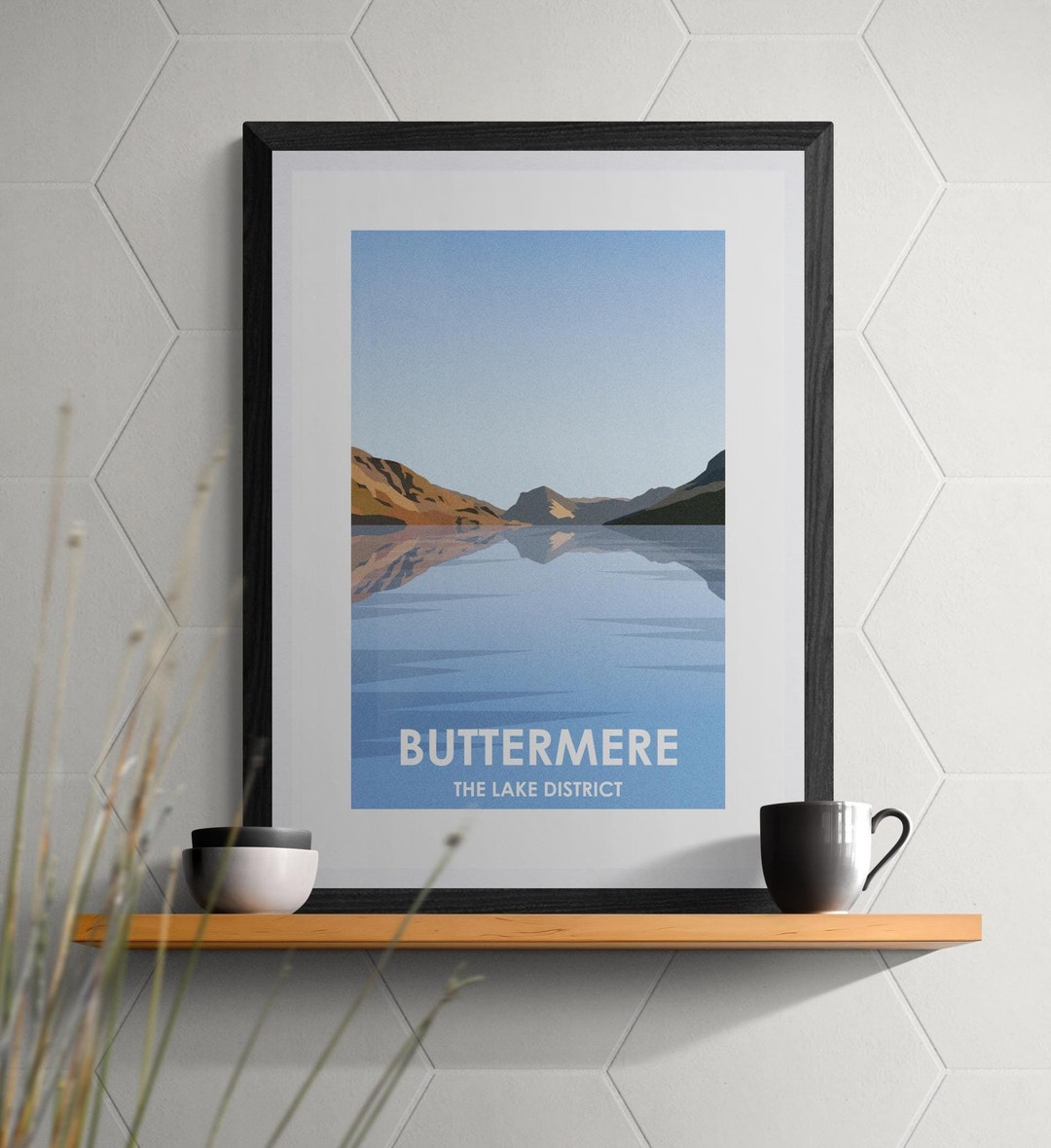 Buttermere Art Print the Lake District National Park Landscape Cumbria ...