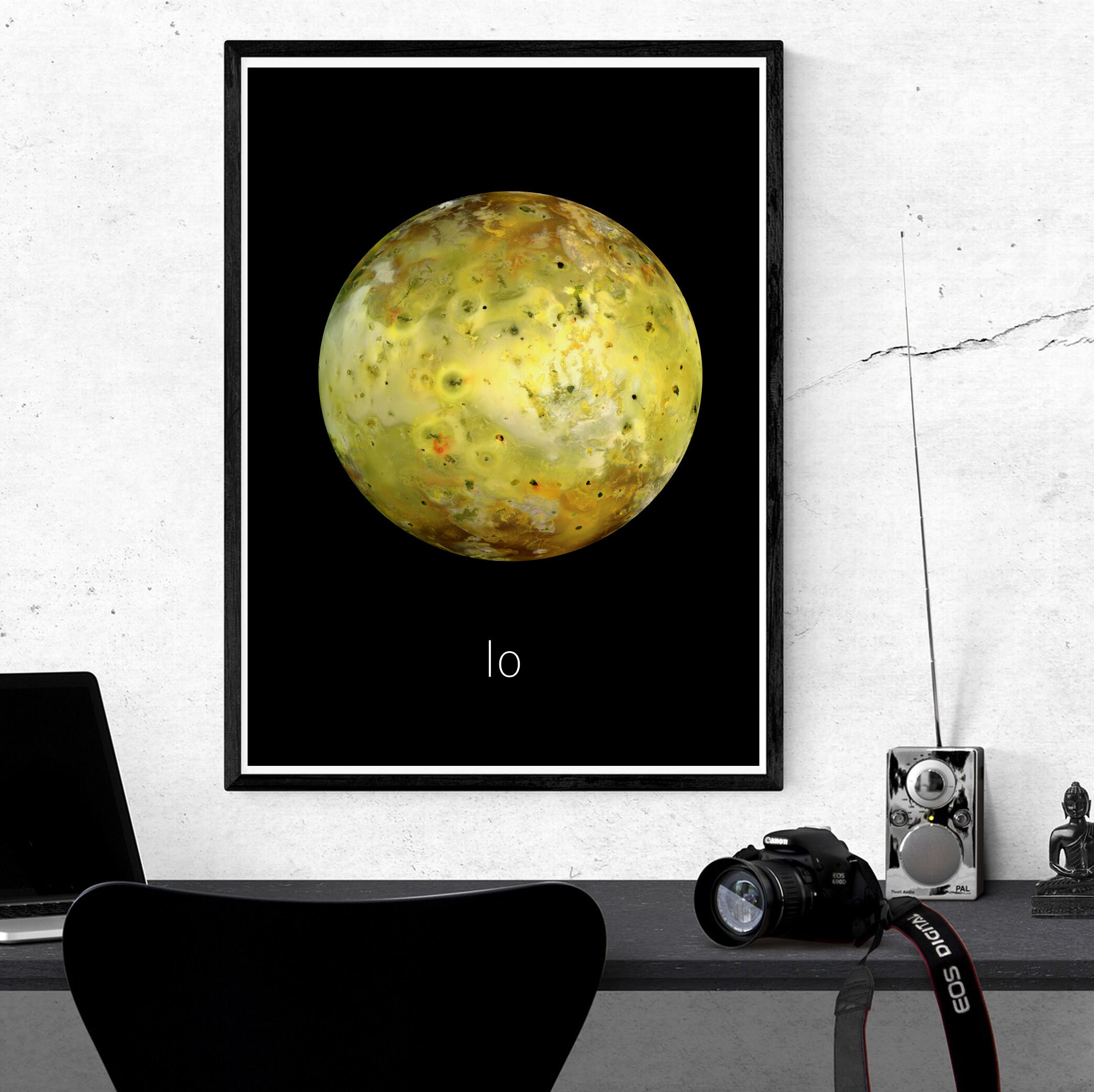 Moons of Jupiter Art Prints Set of 4 Space Themed Home | Etsy