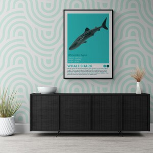 DIGITAL DOWNLOAD - Whale Shark - Fact Sheet Printable Art, Nautical ...