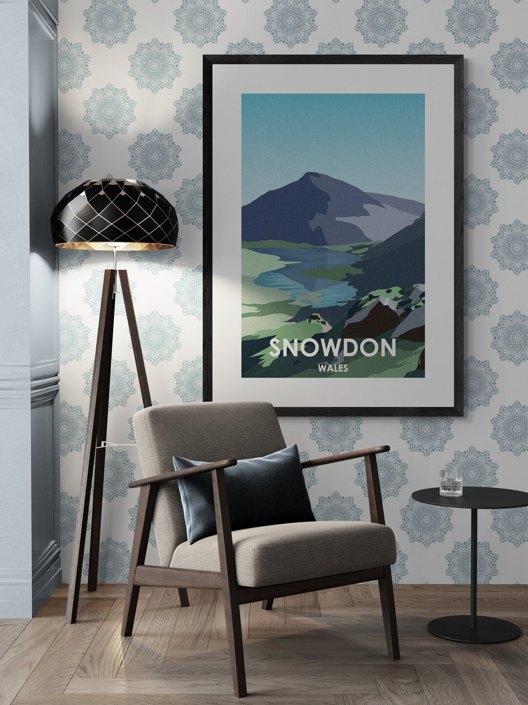Mount Snowdon Art Print, Wales Highest Peak Landscape, Eryri Mountains ...