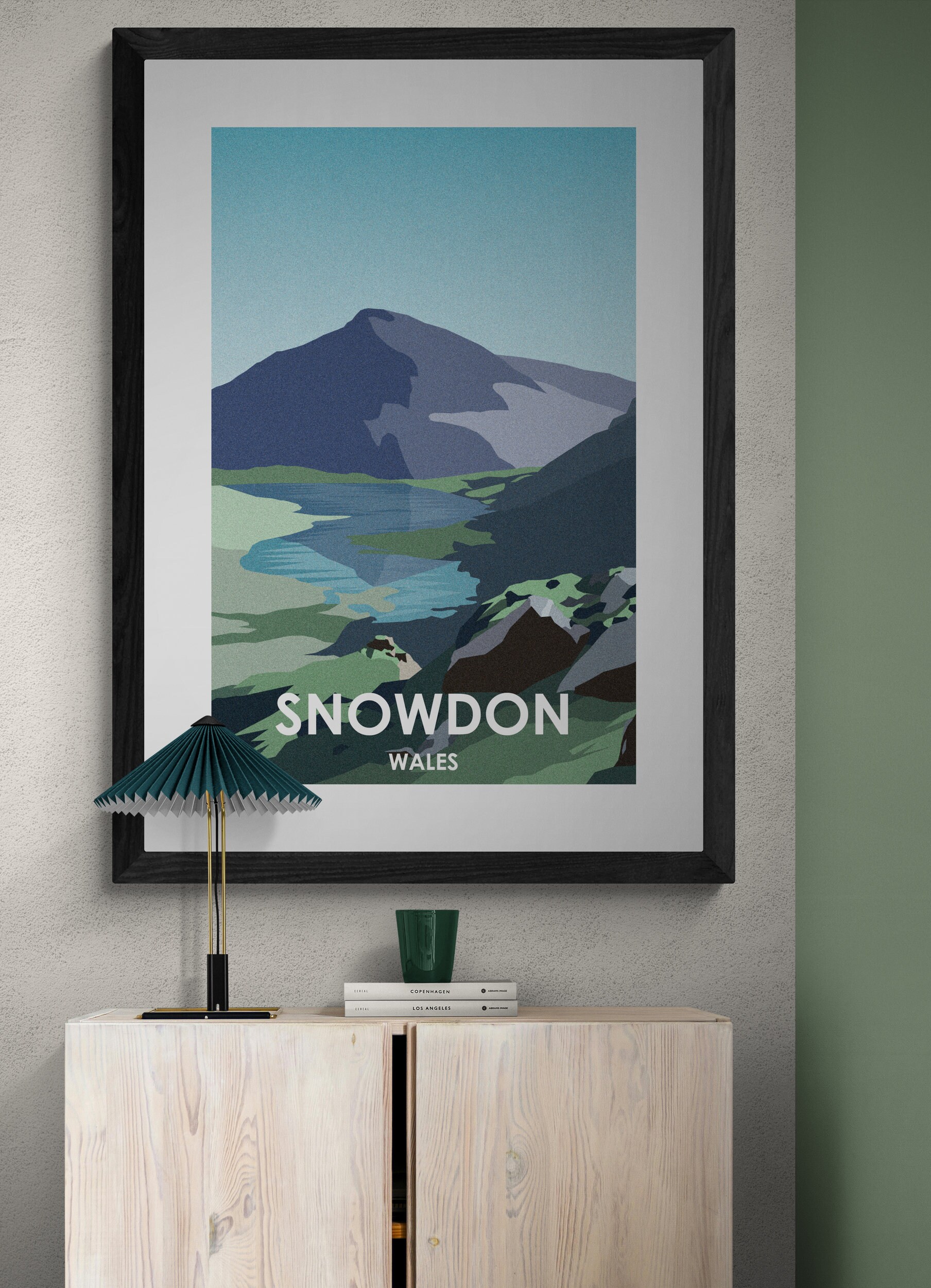 Mount Snowdon Art Print, Wales Highest Peak Landscape, Eryri Mountains ...