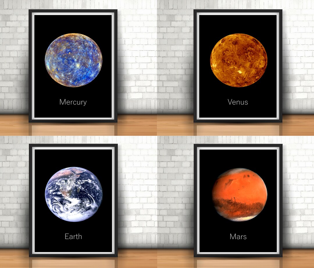 Solar System Art Prints Full Set of 8 Planets Space Themed - Etsy