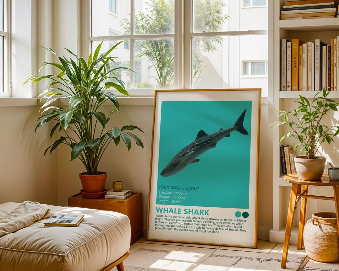 Whale Shark - Fact Sheet Art Print, Nautical Theme, Kids Room Home ...