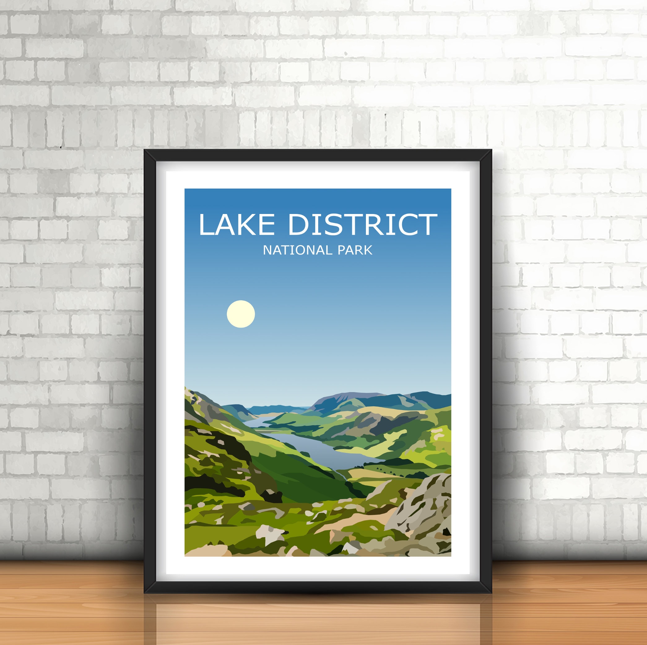 Lake District Landscape Art Print UK National Park Cumbria - Etsy