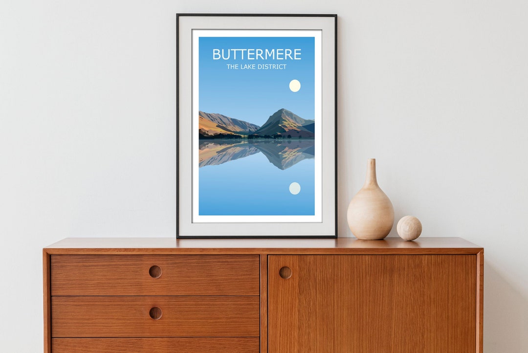 Buttermere Art Print, the Lake District Landscape, National Park ...