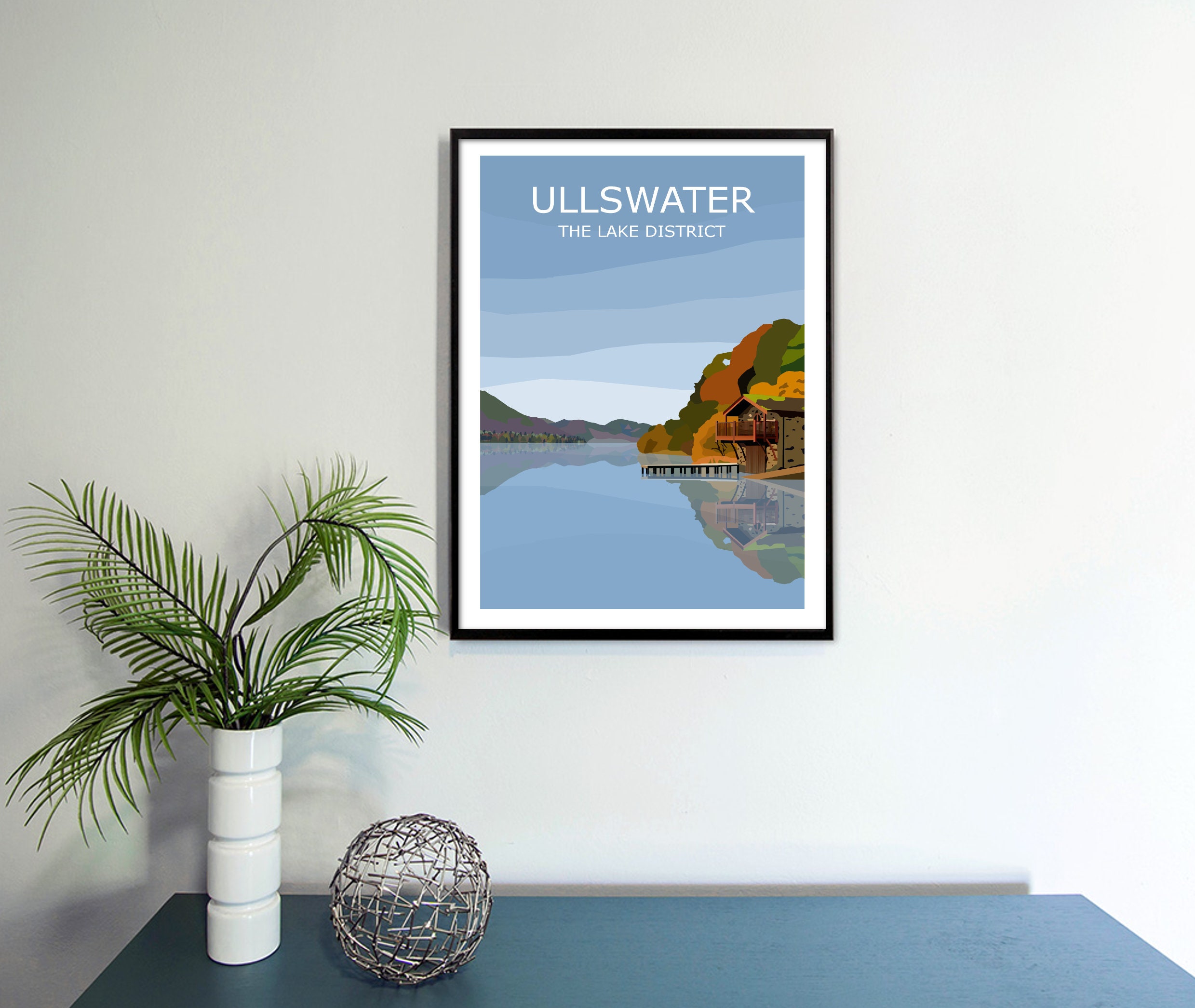 The Lake District Set of 3 Art Prints - Windermere, Great Gable ...