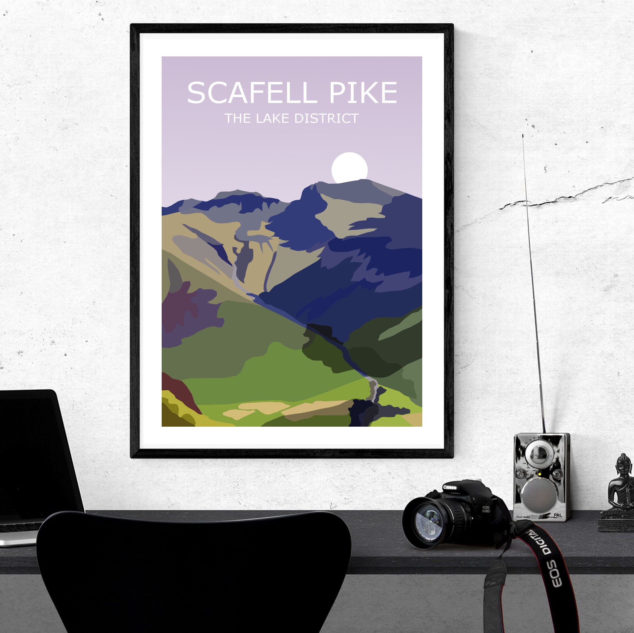 Lake District Fells Set of 3 Art Prints Scafell Pike | Etsy