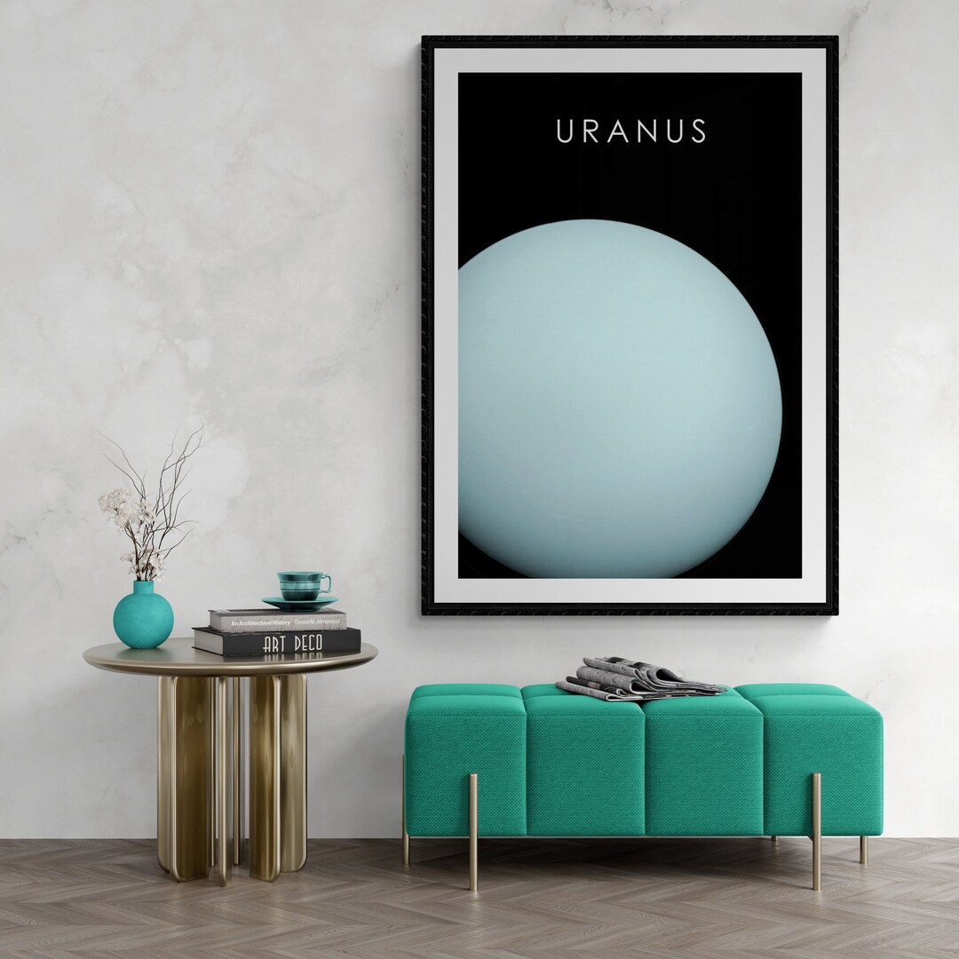 Uranus - Solar System Art Print, Space Themed Home Decor, Minimalist ...