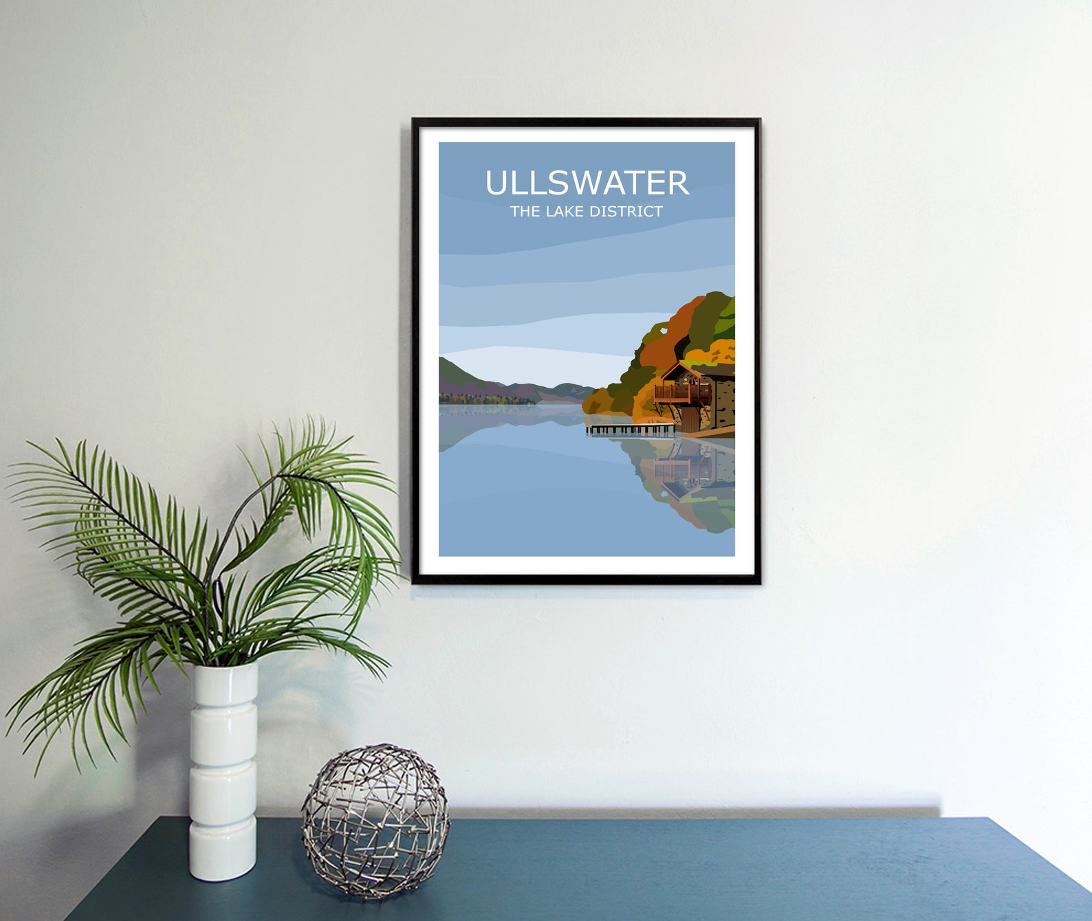 Ullswater Art Print Boat House the Lake District Landscape - Etsy
