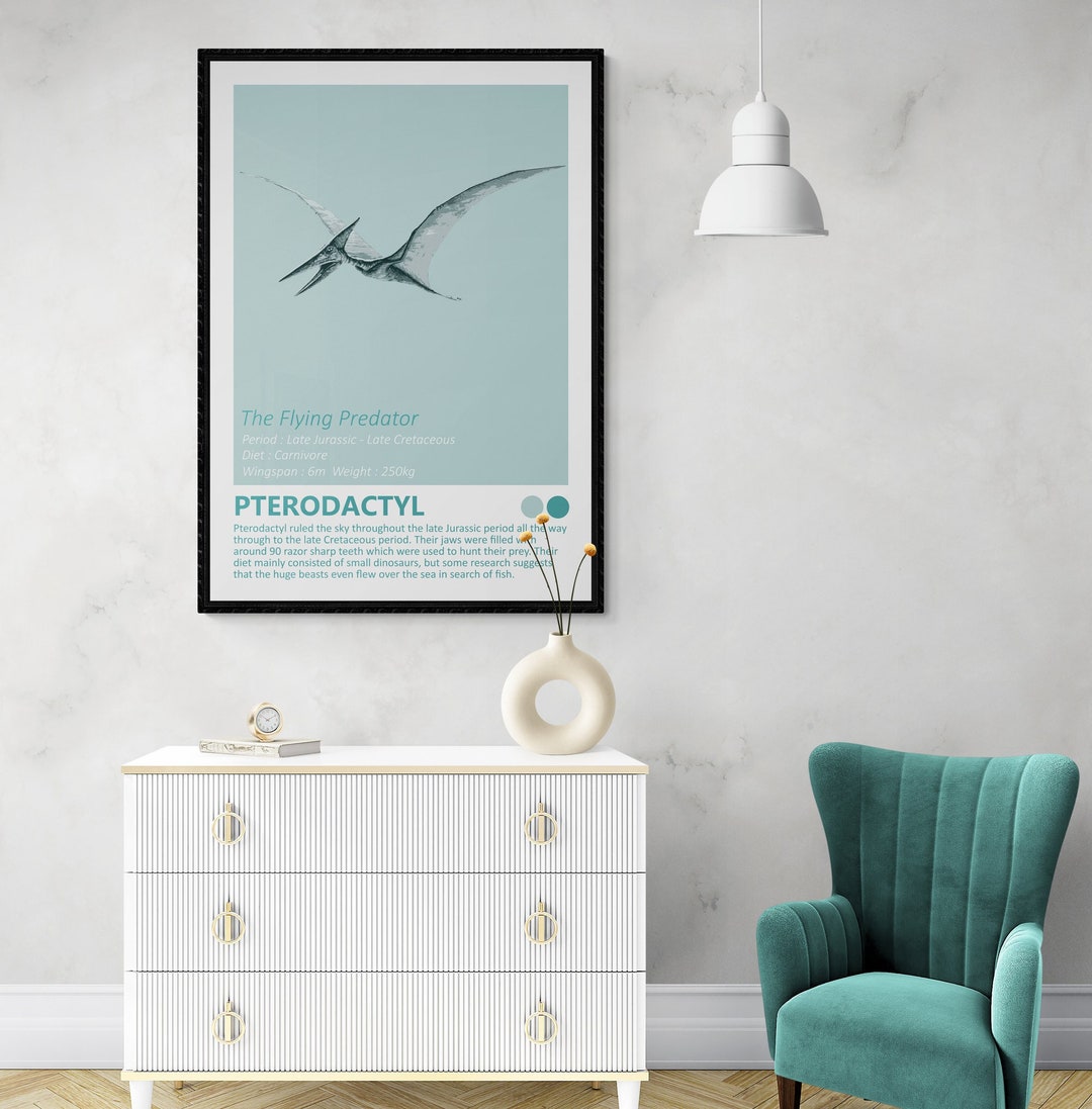 DIGITAL DOWNLOAD - Pterodactyl - Dinosaur Fact Sheet Printable Art ...