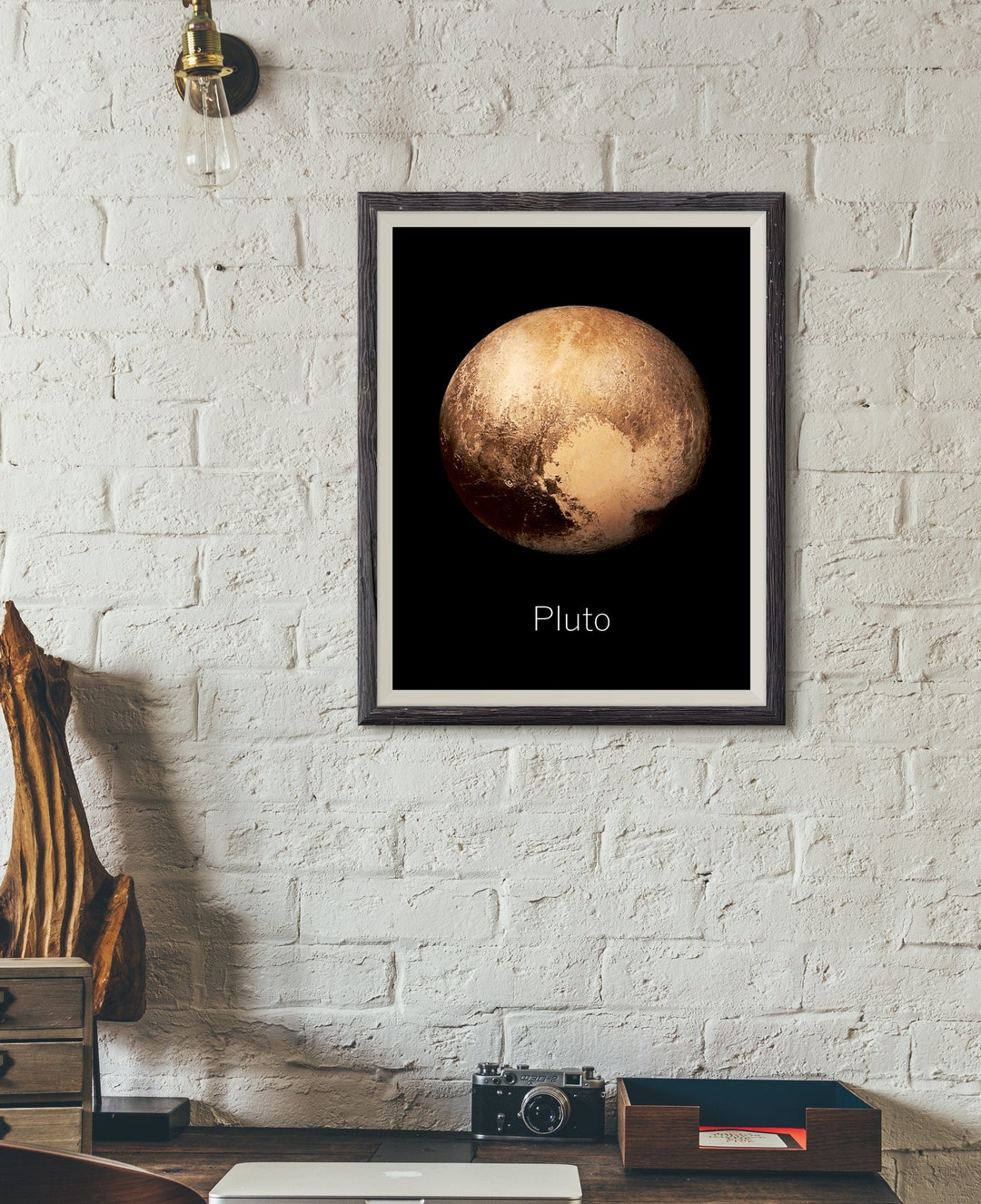 Pluto Solar System Art Print Space Themed Home Decor - Etsy