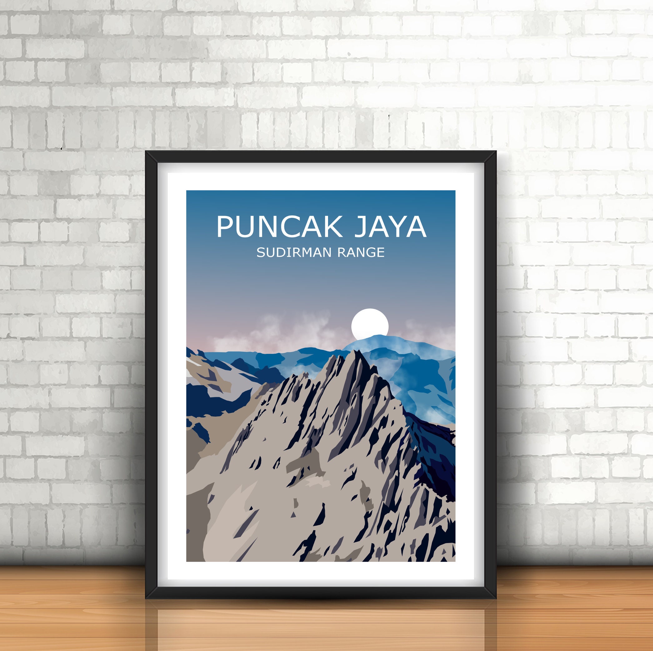 The Seven Summits Set of 7 Art Prints Everest Aconcagua - Etsy