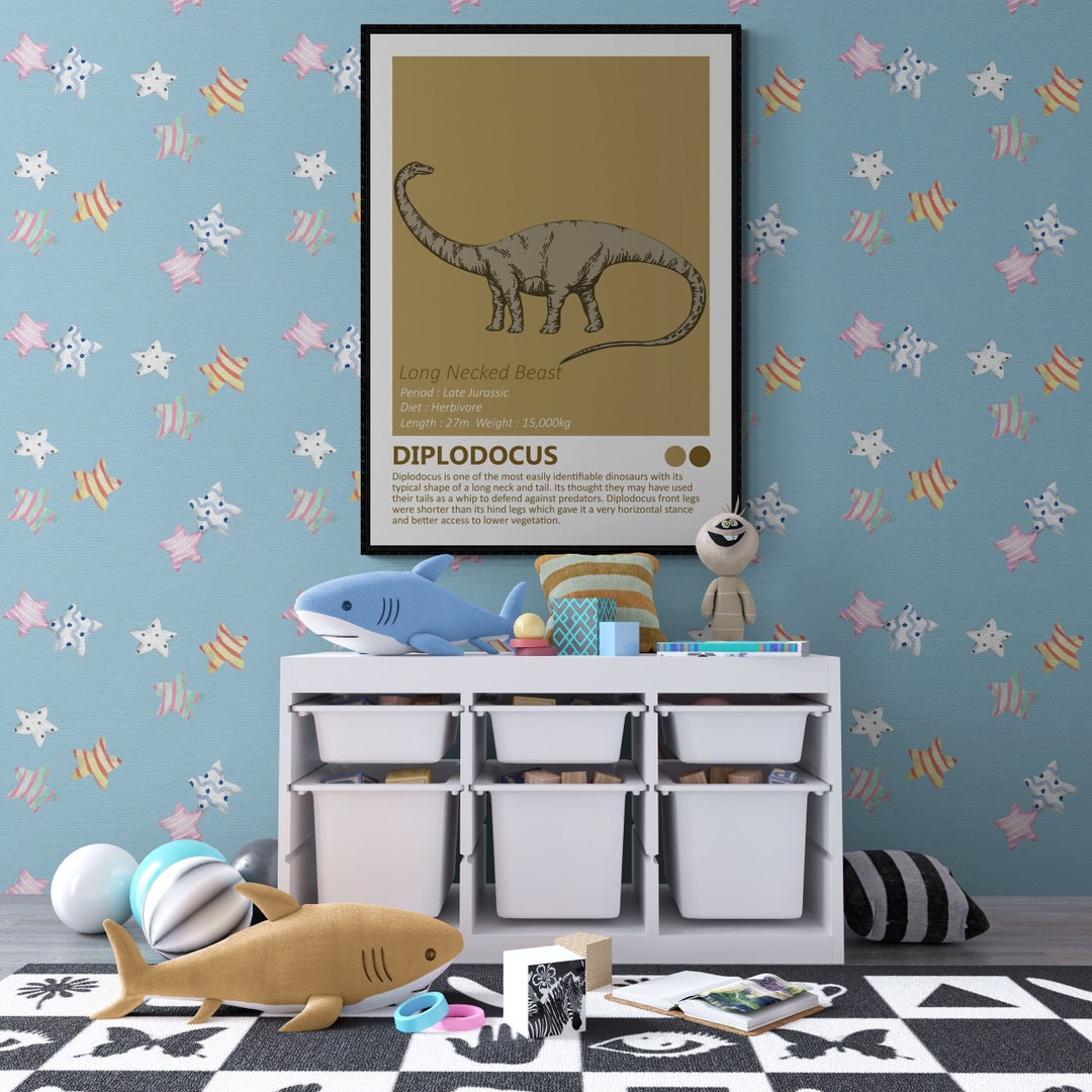 DIGITAL DOWNLOAD - Diplodocus - Dinosaur Fact Sheet Printable Art ...