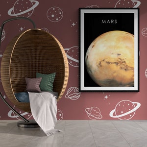 Solar System Art Prints - Full Set of 8 Planets, Space Themed Home ...