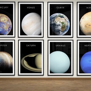 Pluto - Solar System Art Print, Space Themed Home Decor, Minimalist ...