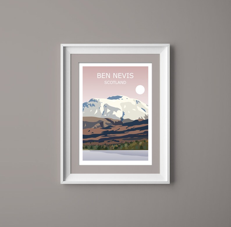 Ben Nevis Art Print, Uk's Highest Peak Landscape, Grampian Mountains ...