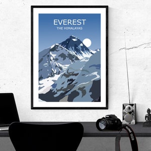 The Seven Summits Set of 7 Art Prints - Everest, Aconcagua, Denali ...