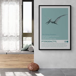 DIGITAL DOWNLOAD - Pterodactyl - Dinosaur Fact Sheet Printable Art ...