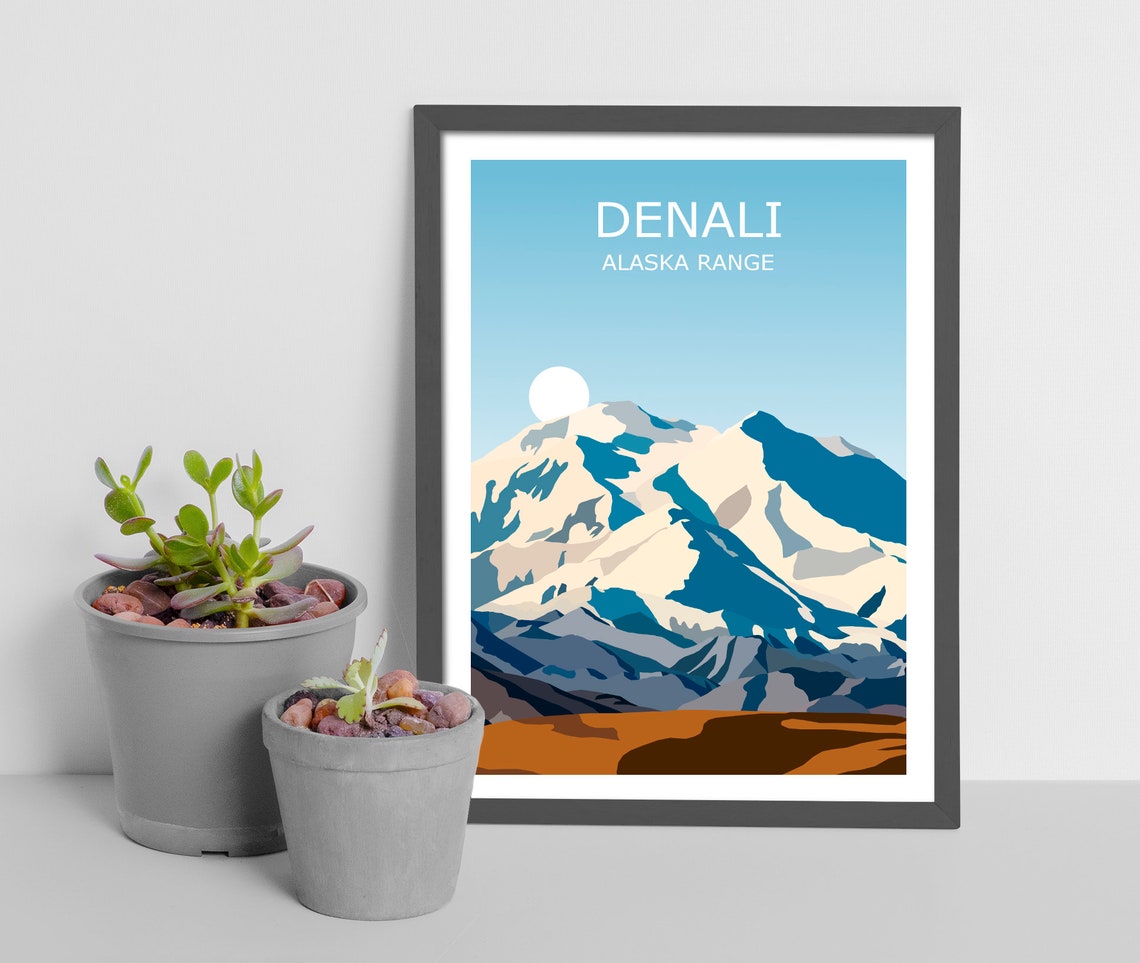 The Seven Summits Set of 7 Art Prints Everest Aconcagua | Etsy UK