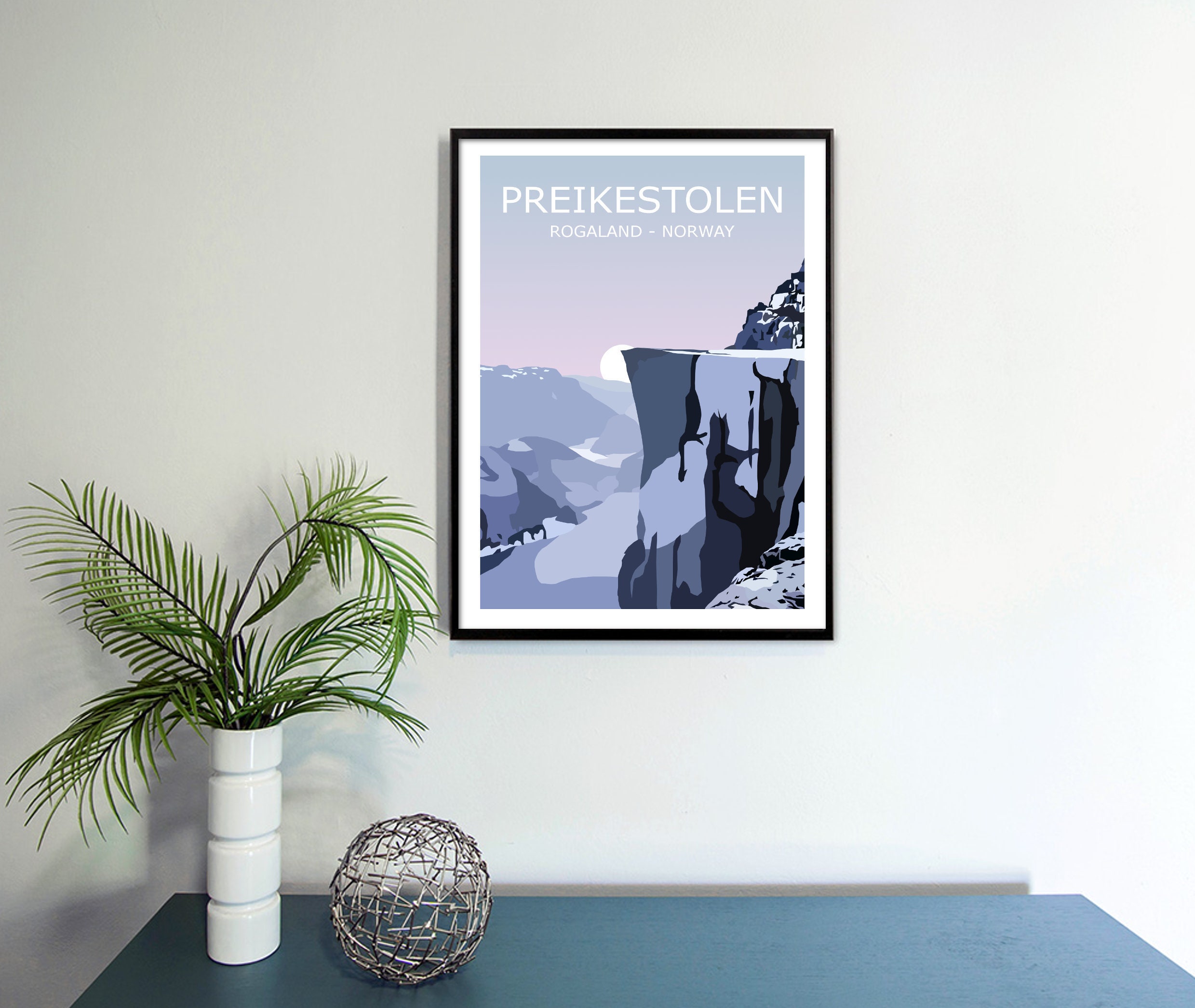 Preikestolen Art Print Pulpit Rock Norwegian Landscape Wall | Etsy