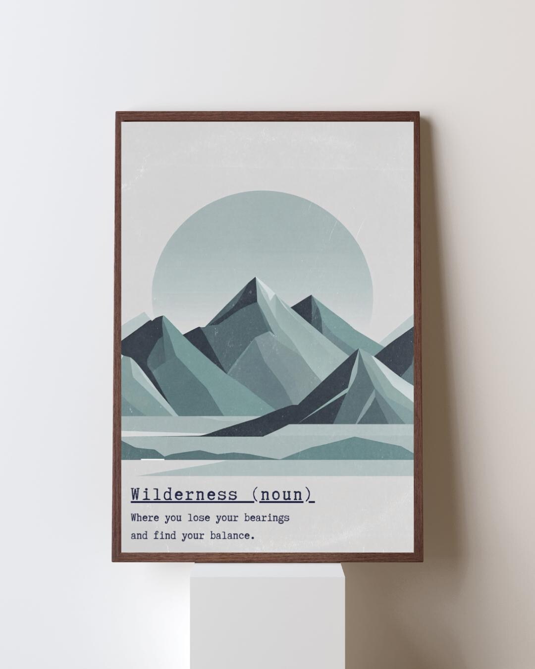 Wilderness Definition Art Print | Hiking Vintage Wall Art | Mid-century ...