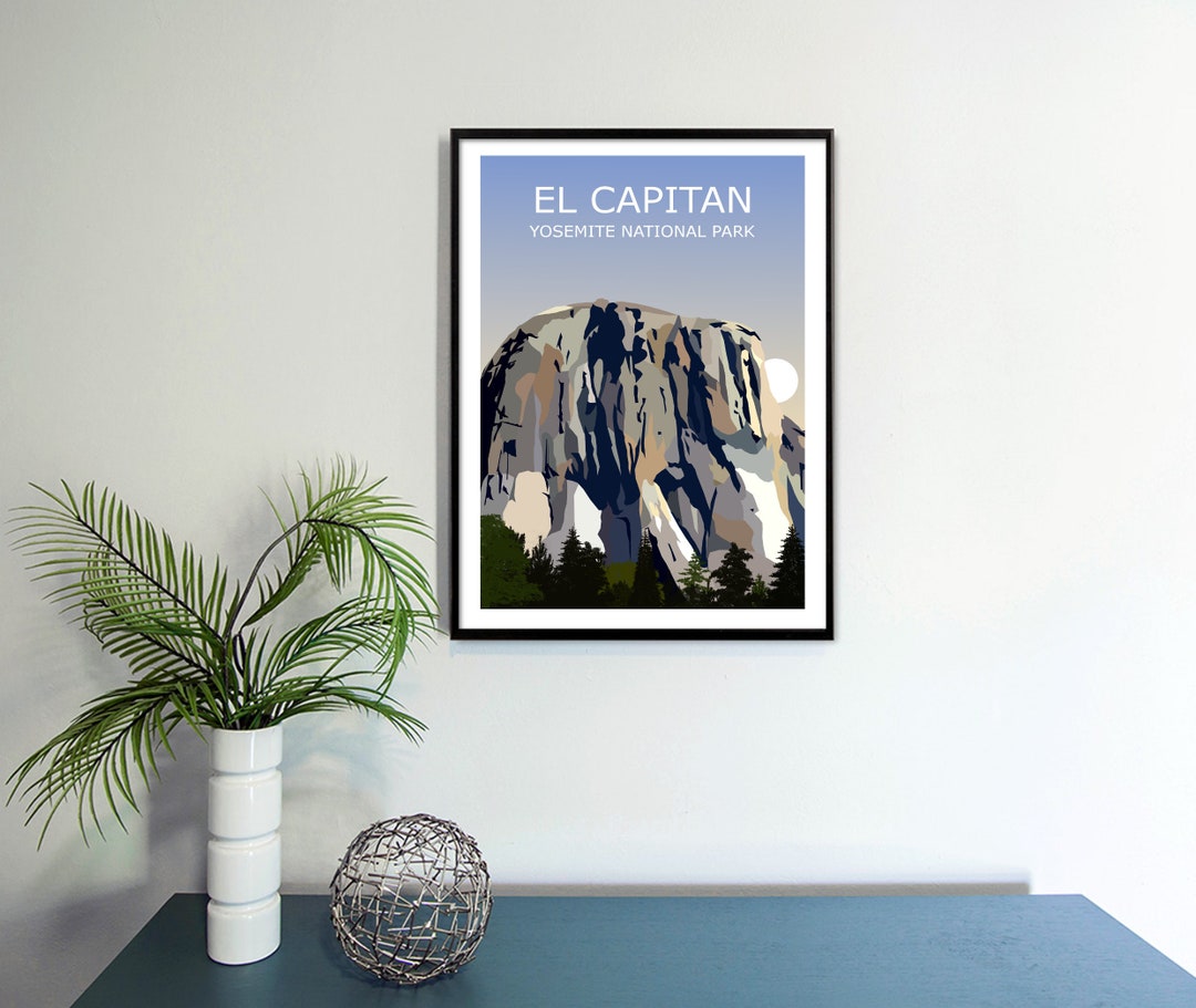 El Capitan Art Print, Yosemite National Park Landscape, Granite ...