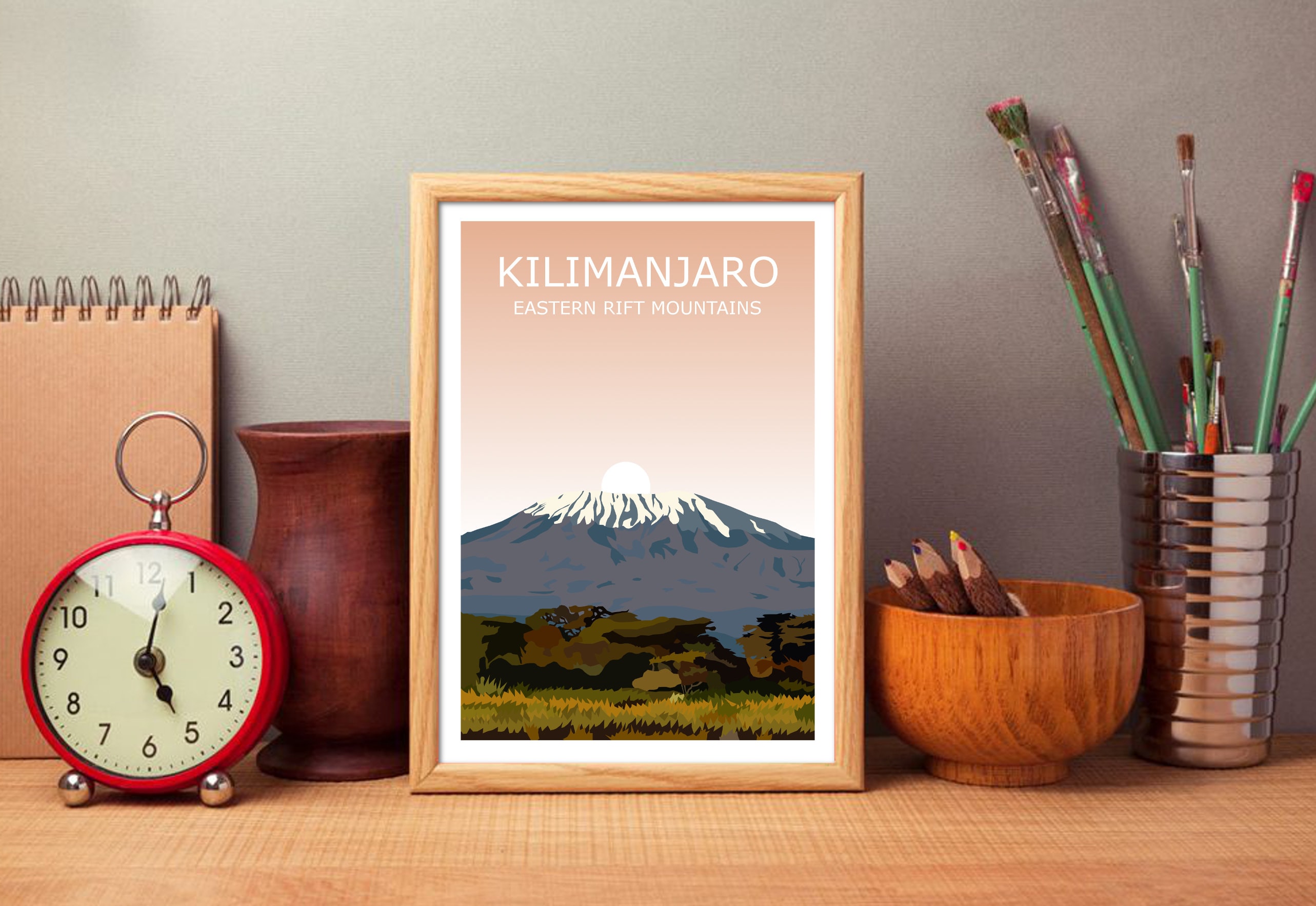 The Seven Summits Set of 7 Art Prints Everest Aconcagua | Etsy