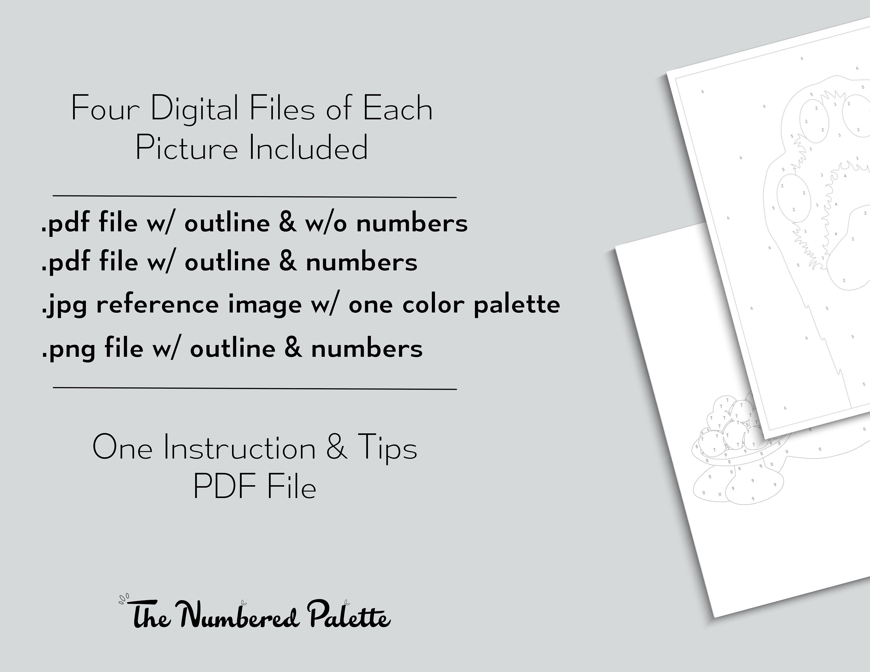 Printable Cat Paint by Number Kit for Adult Beginners Bundle - Etsy