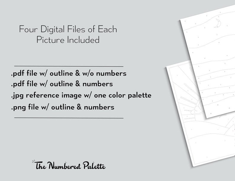 Printable Boho Sky Paint by Number Kit for Adult Beginners Bundle - Etsy