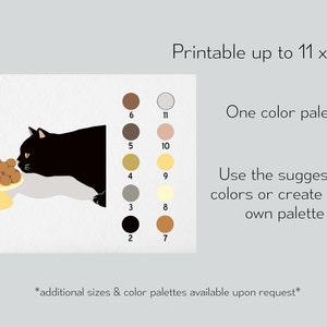 DIY Black Cat Paint by Number Traceable Outline, Printable Digital ...